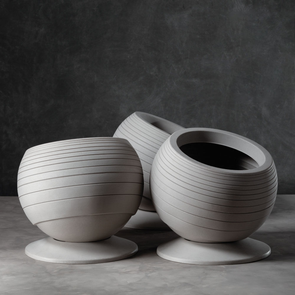 Vaso Articulável Globo Cinza Japi Studio | Astra - astrasa