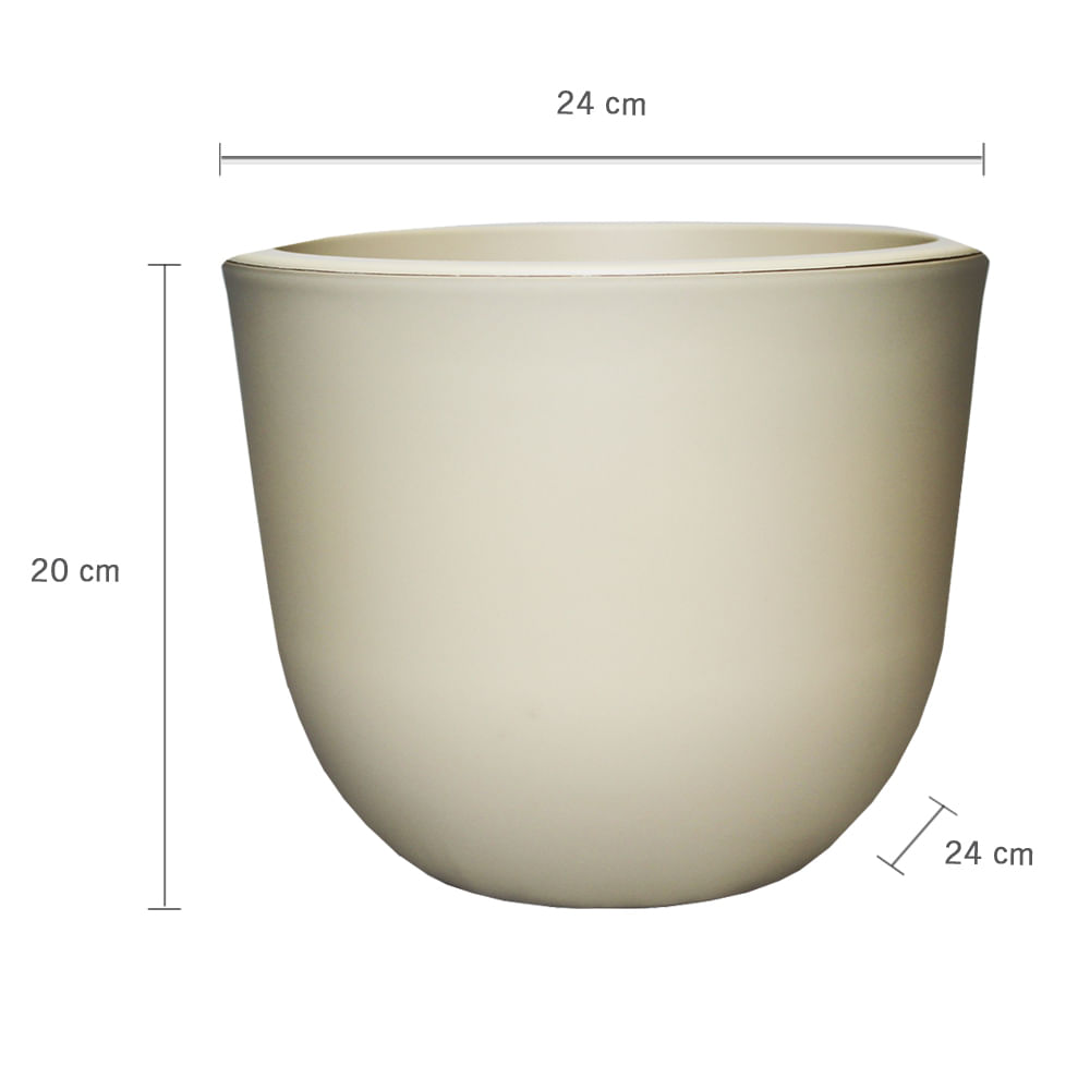 Vaso Concept Redondo N1 Ø24 cm Cimento Japi | Astra - astrasa